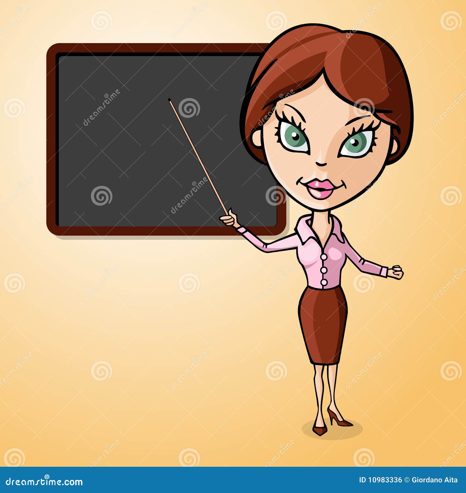 Professeur au tableau noir illustration de vecteur. Illustration du ...