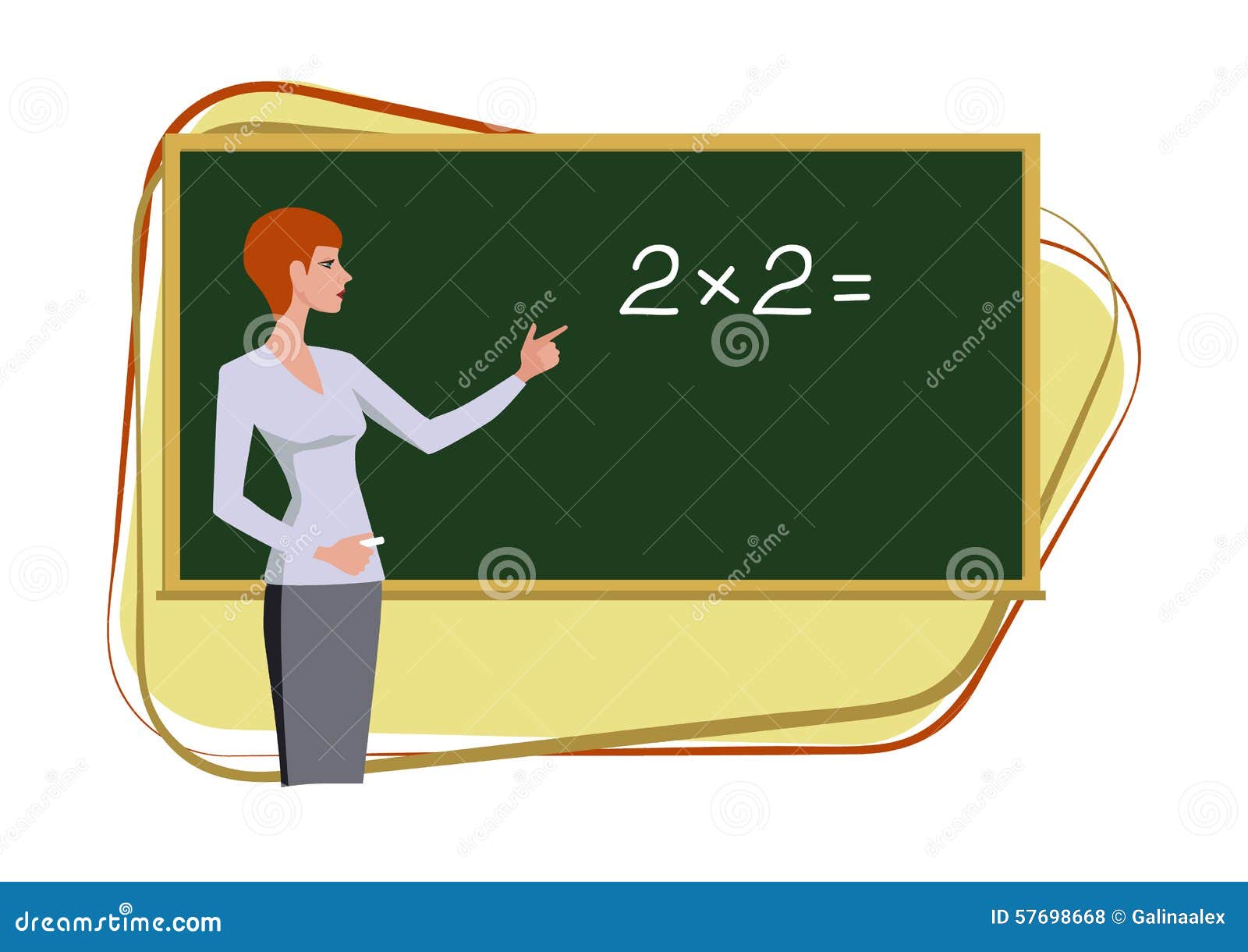 Professeur au tableau noir illustration de vecteur. Illustration du ...