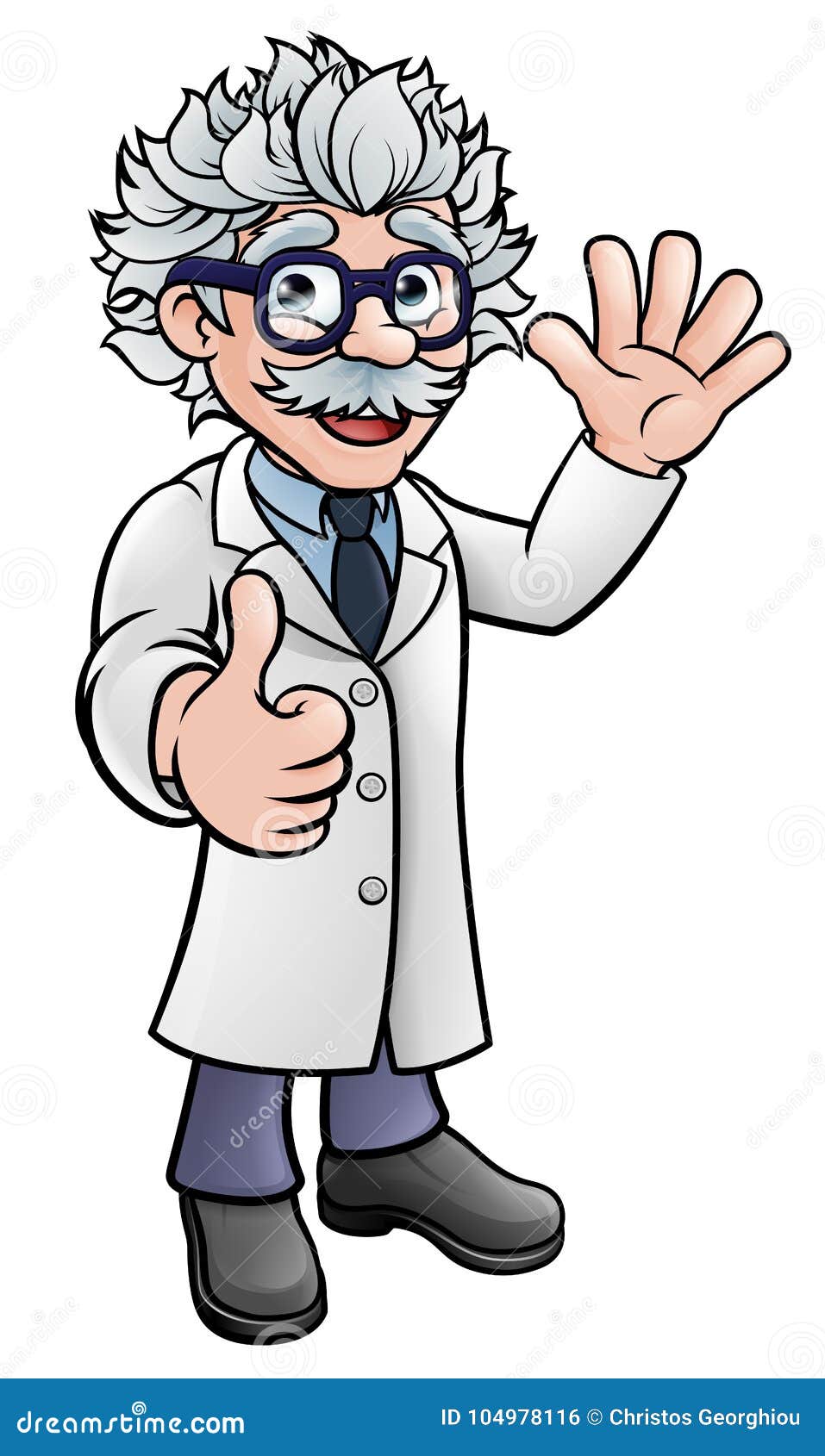 Professeur Cartoon Character De Scientifique Illustration de Vecteur ...