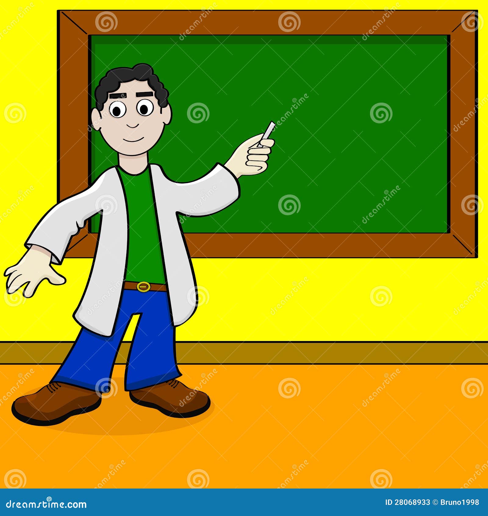 Professeur de bande dessin illustration de vecteur. Illustration du ...