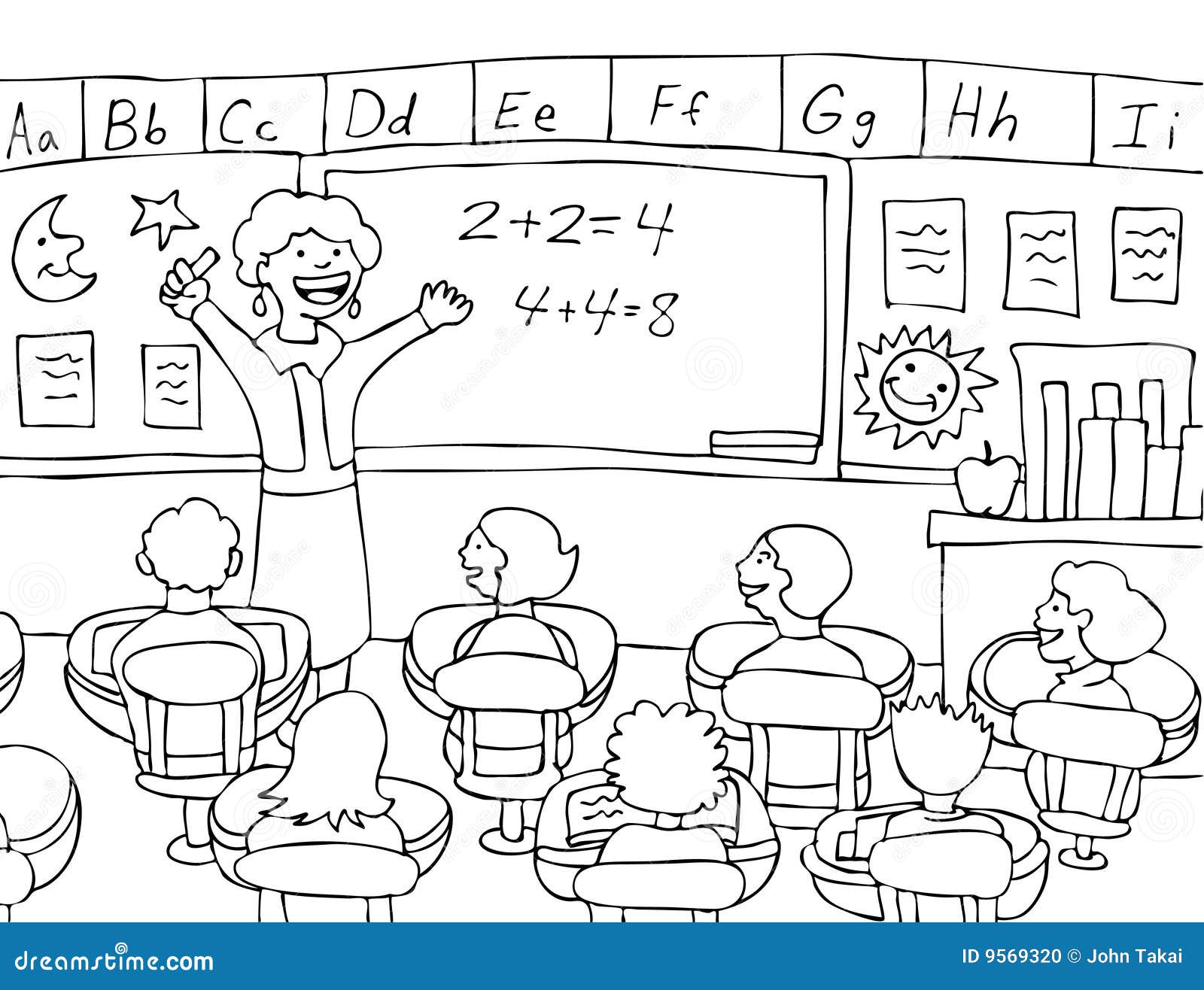 Professeur De Maths - Noir Et Blanc Illustration de Vecteur ...