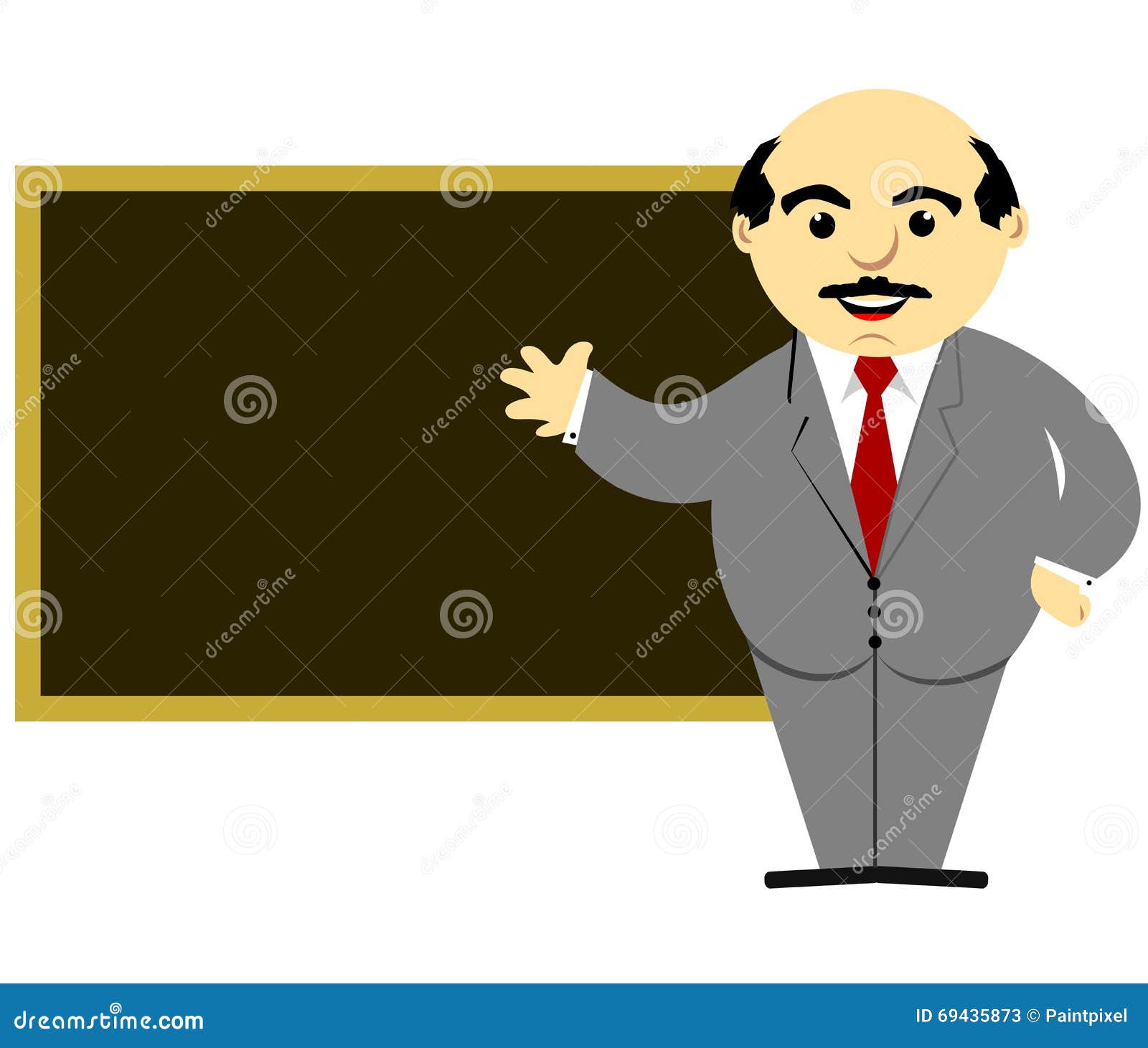 Professeur Devant Le Tableau Noir Illustration de Vecteur ...