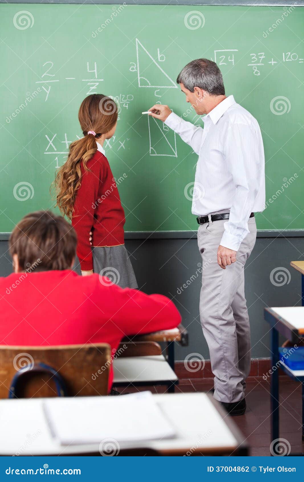Professeur Teaching Mathematics To Adolescent Photo stock - Image du ...