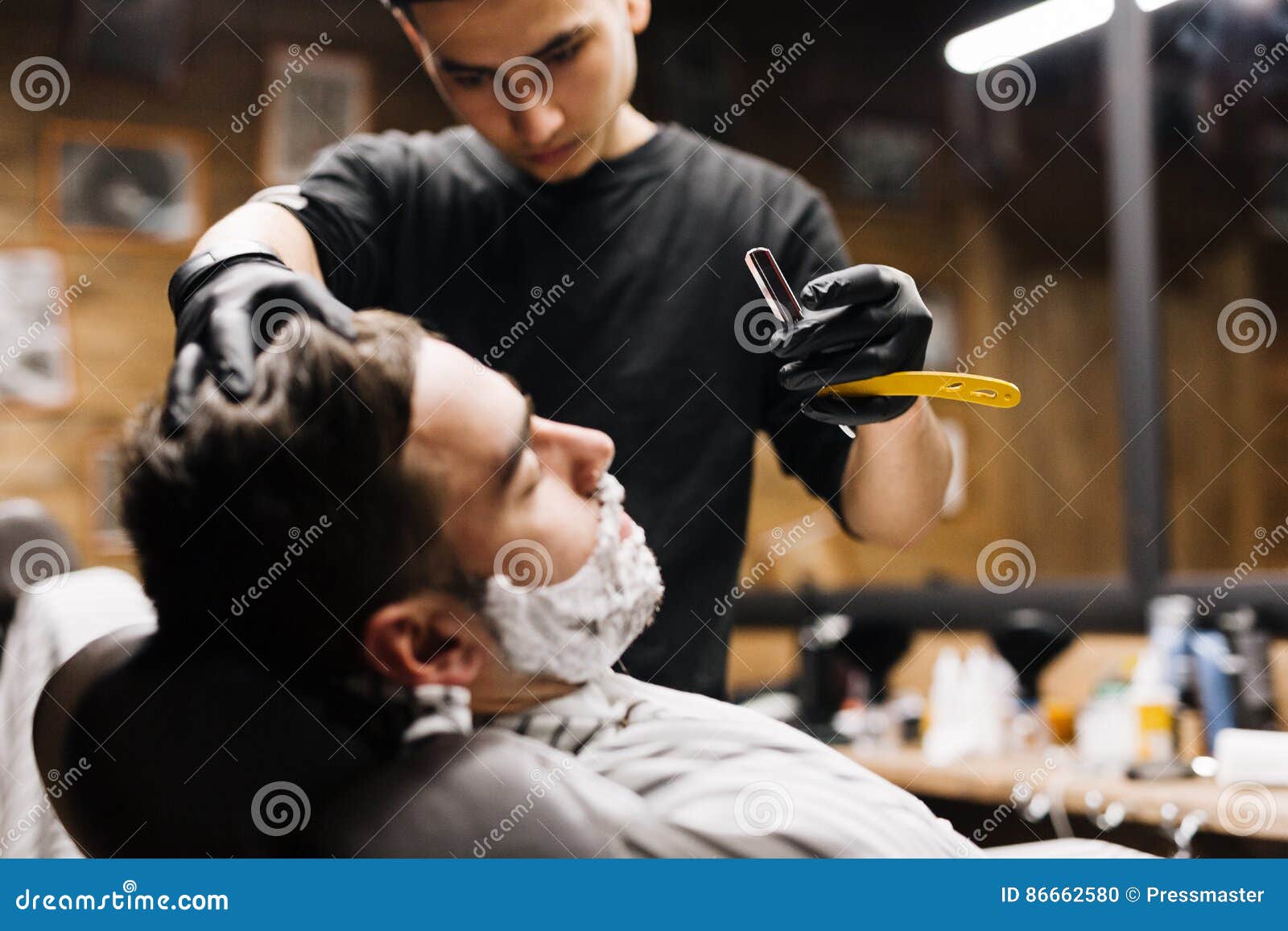 Profession of barber stock photo. Image of work, razorblade - 86662580