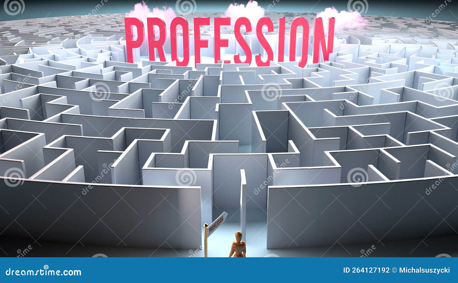 Profession and a Complicated Path To it Stock Illustration ...