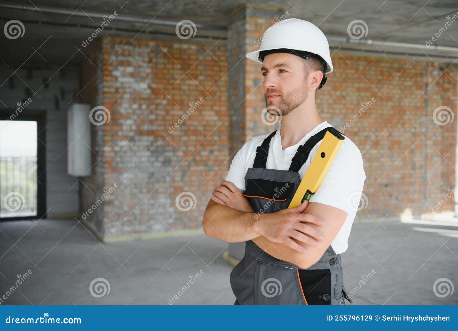 Profession, Construction and Building - Male Worker or Builder in ...