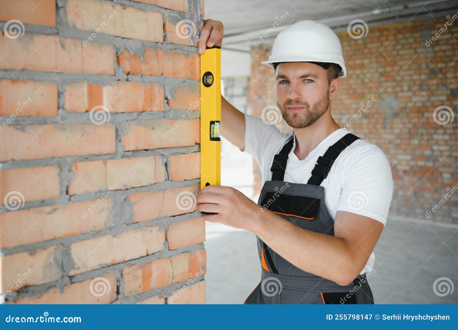 Profession, Construction and Building - Male Worker or Builder in ...