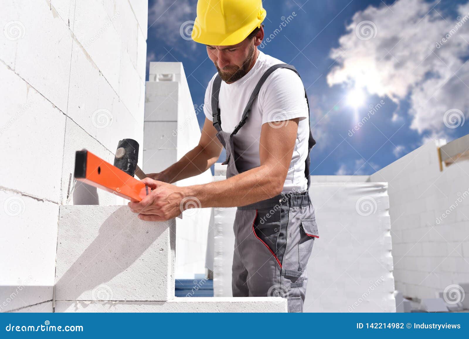 Profession Construction Worker - Work on a Building Site Construction ...