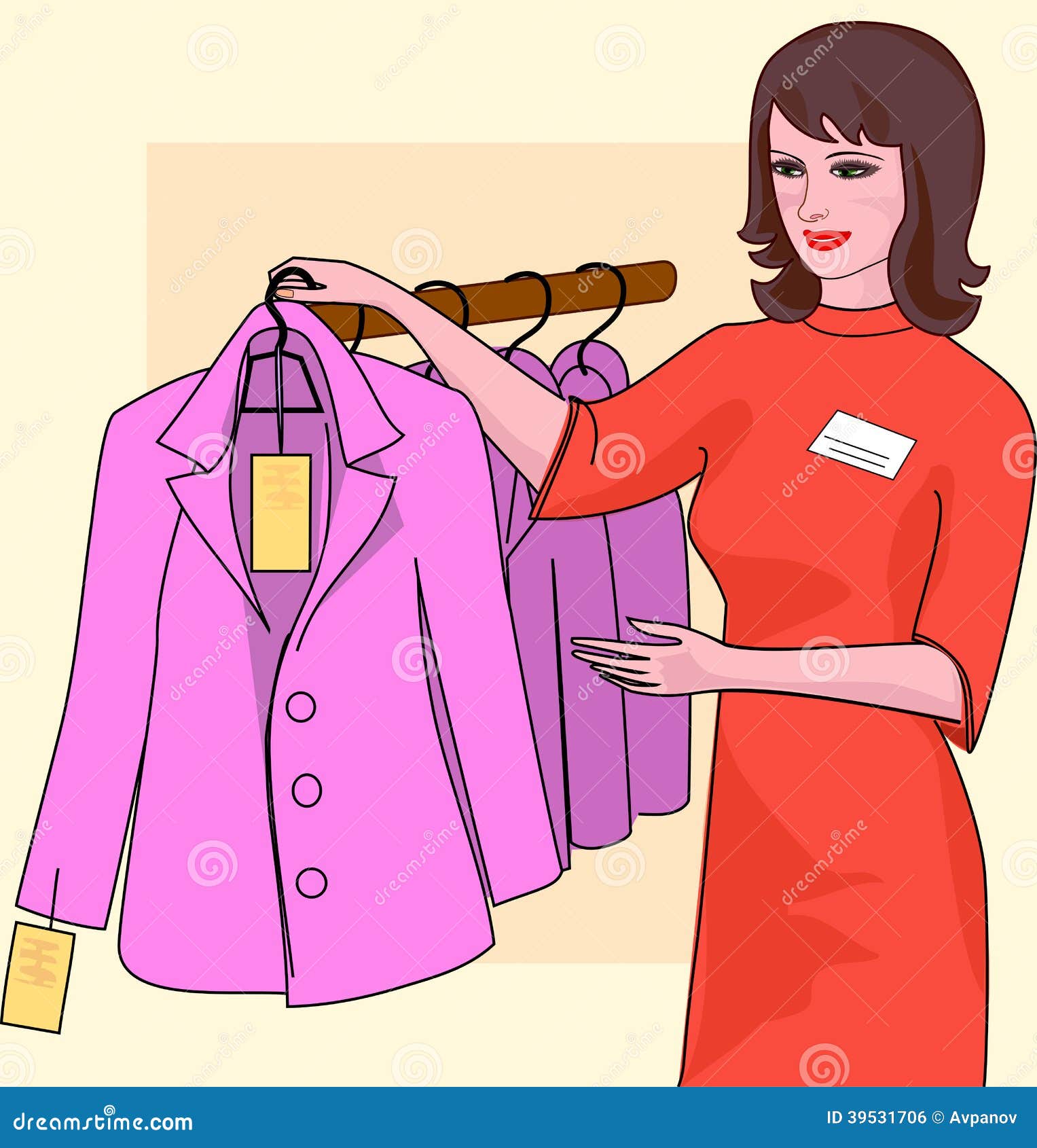 Profession de vendeur illustration de vecteur. Illustration du vecteur ...