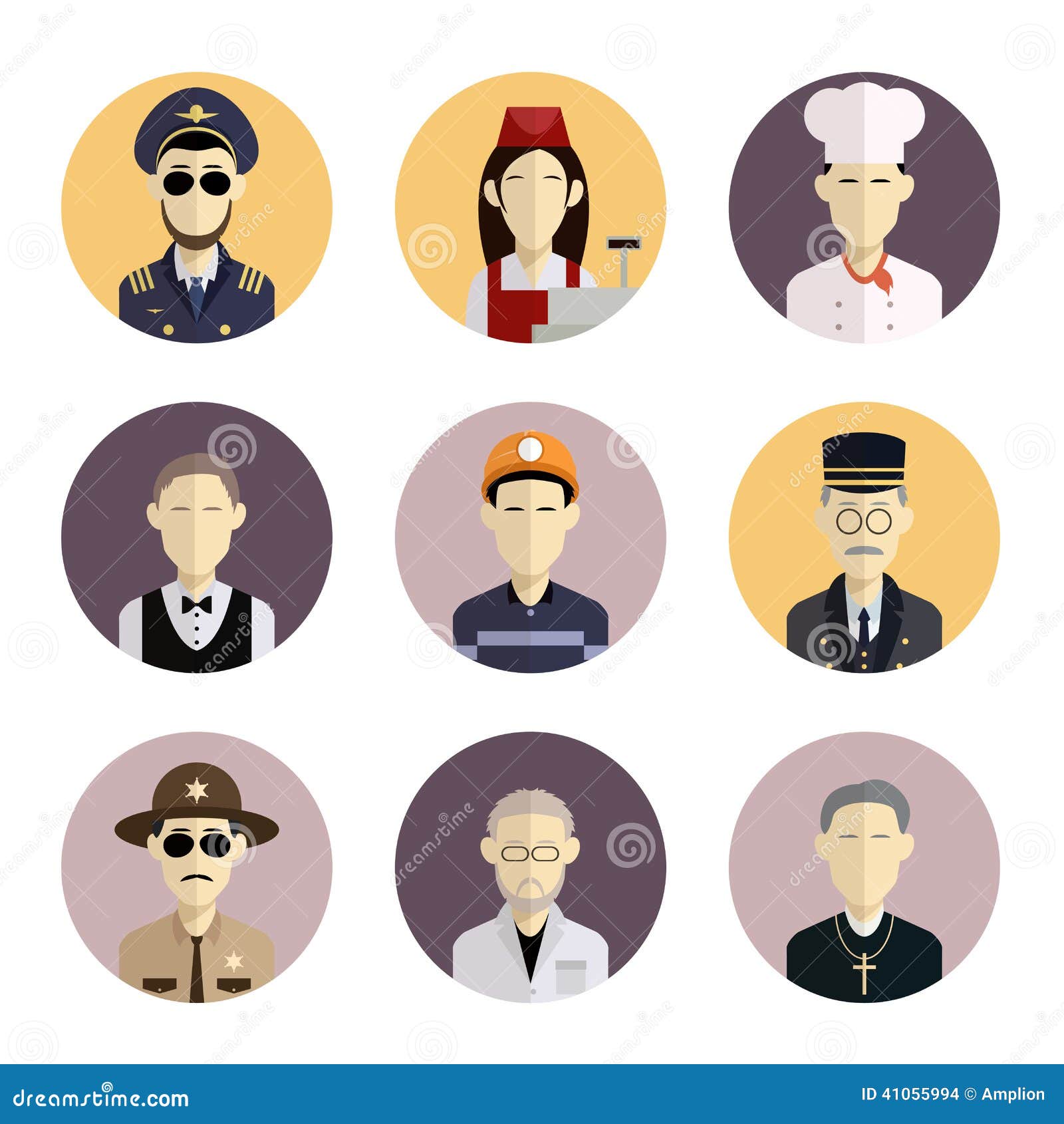 Profession icons stock vector. Illustration of people - 41055994