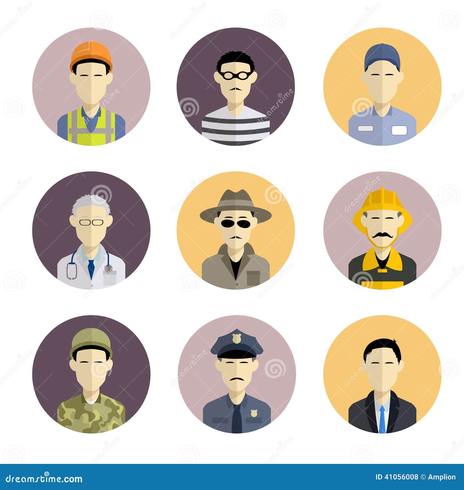 Profession icons stock vector. Illustration of person - 41056008