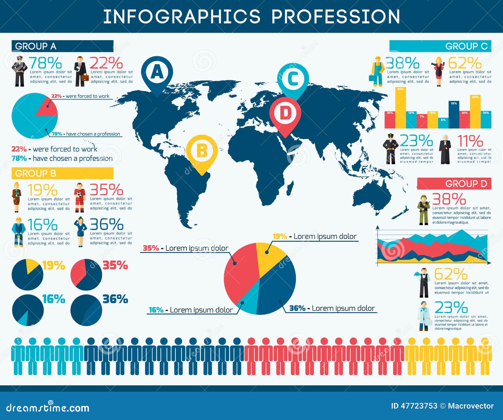 Profession Infographic Set stock vector. Illustration of chef - 47723753