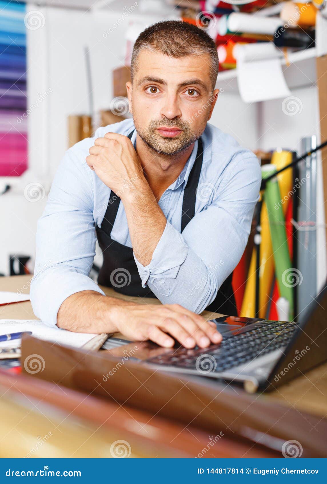 Profession,job,people,workman in Special Clothes with Paper Stock Photo ...