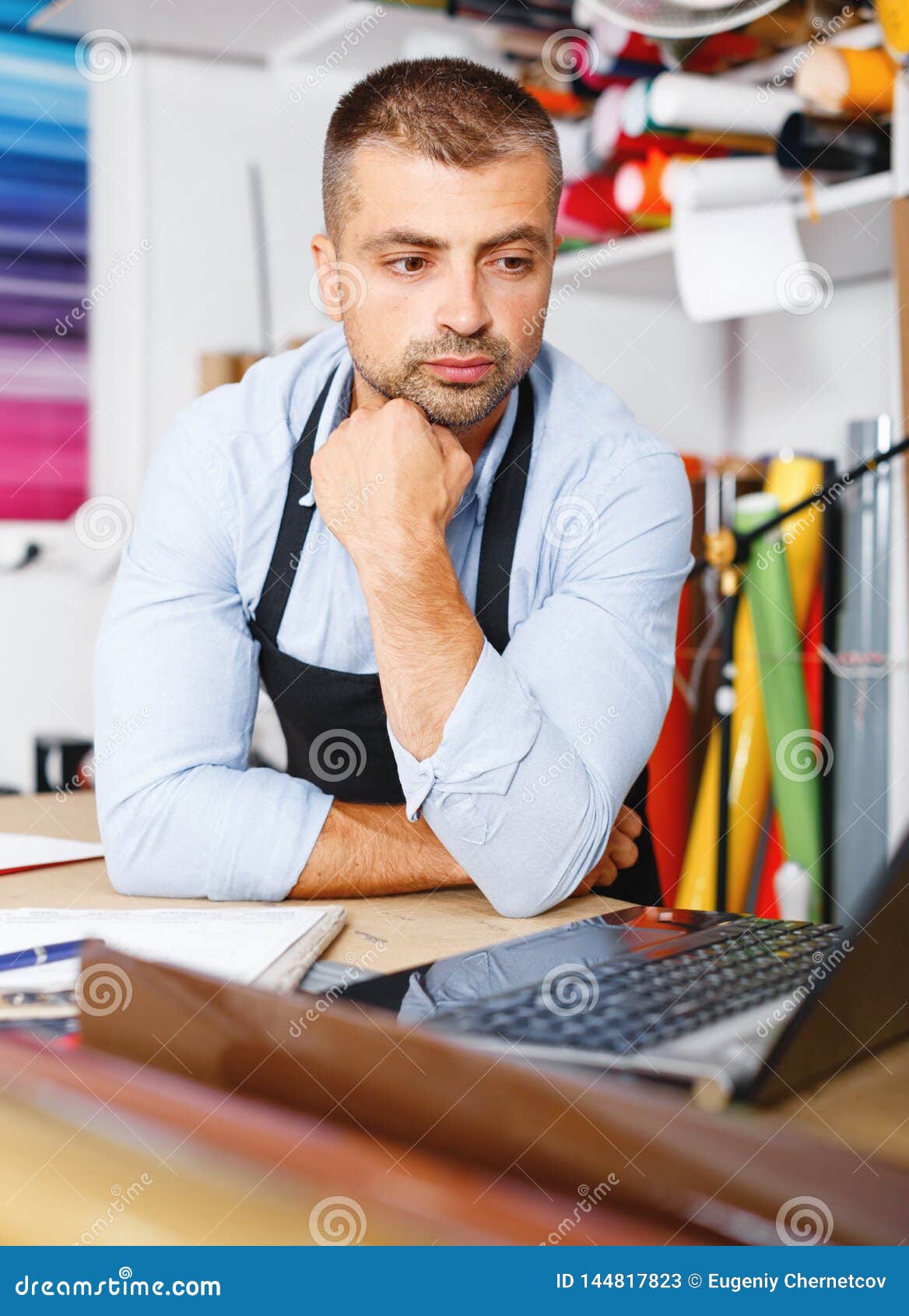 Profession,job,people,workman in Special Clothes with Paper Stock Image ...