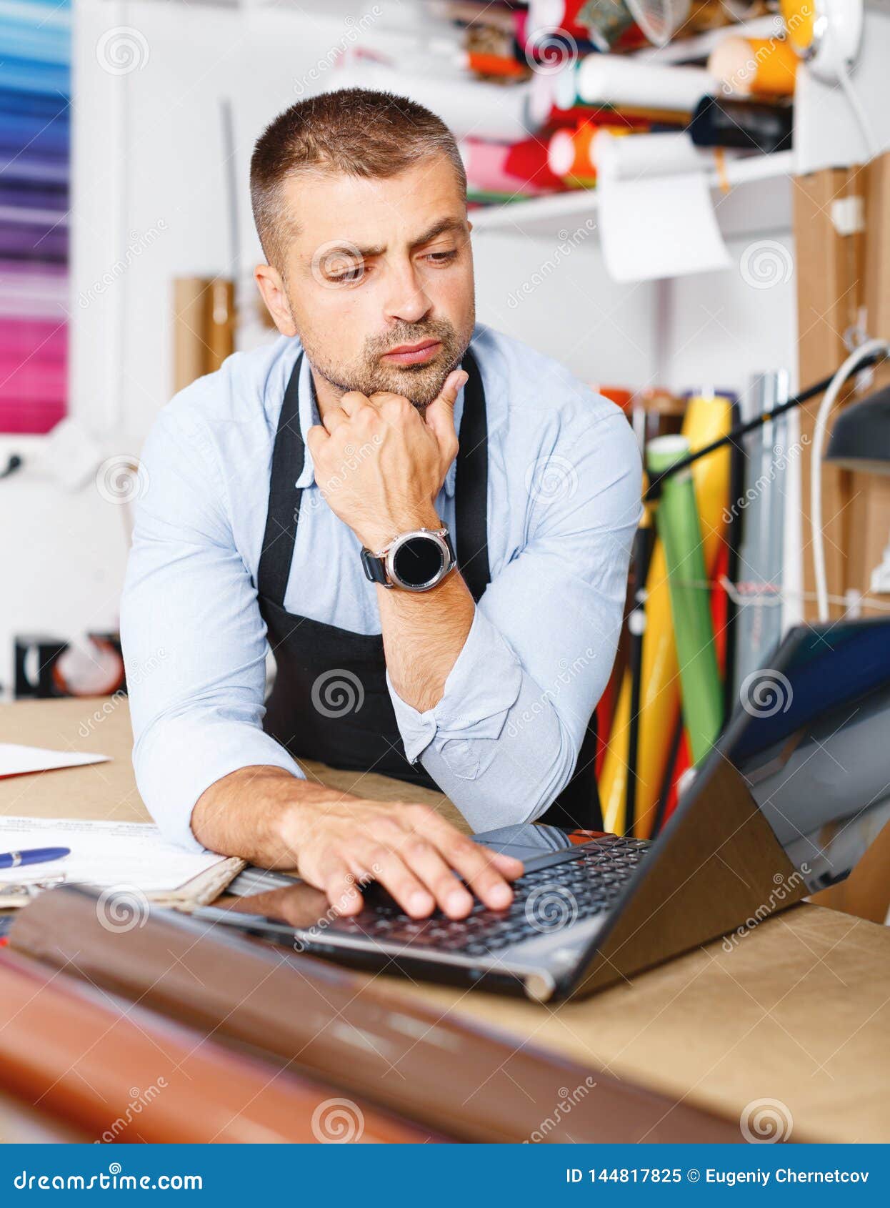 Profession,job,people,workman in Special Clothes with Paper Stock Image ...