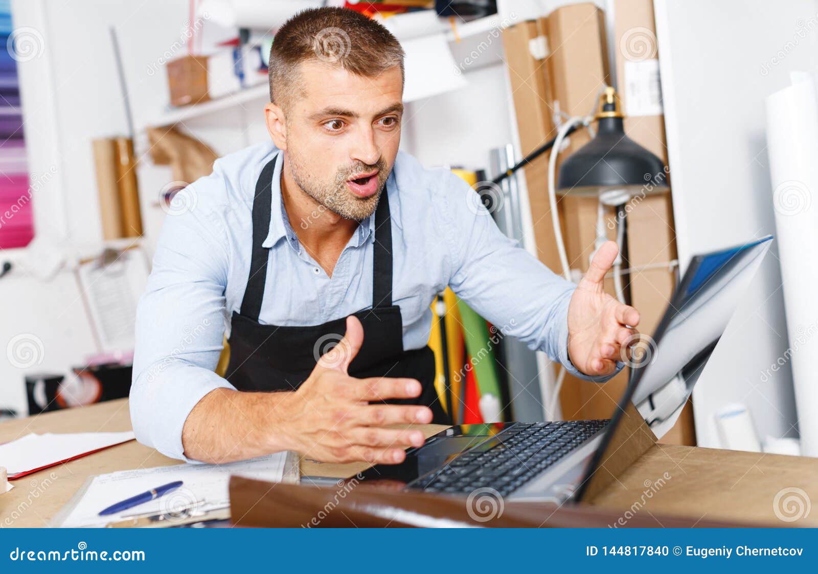 Profession,job,people,workman in Special Clothes with Paper Stock Photo ...