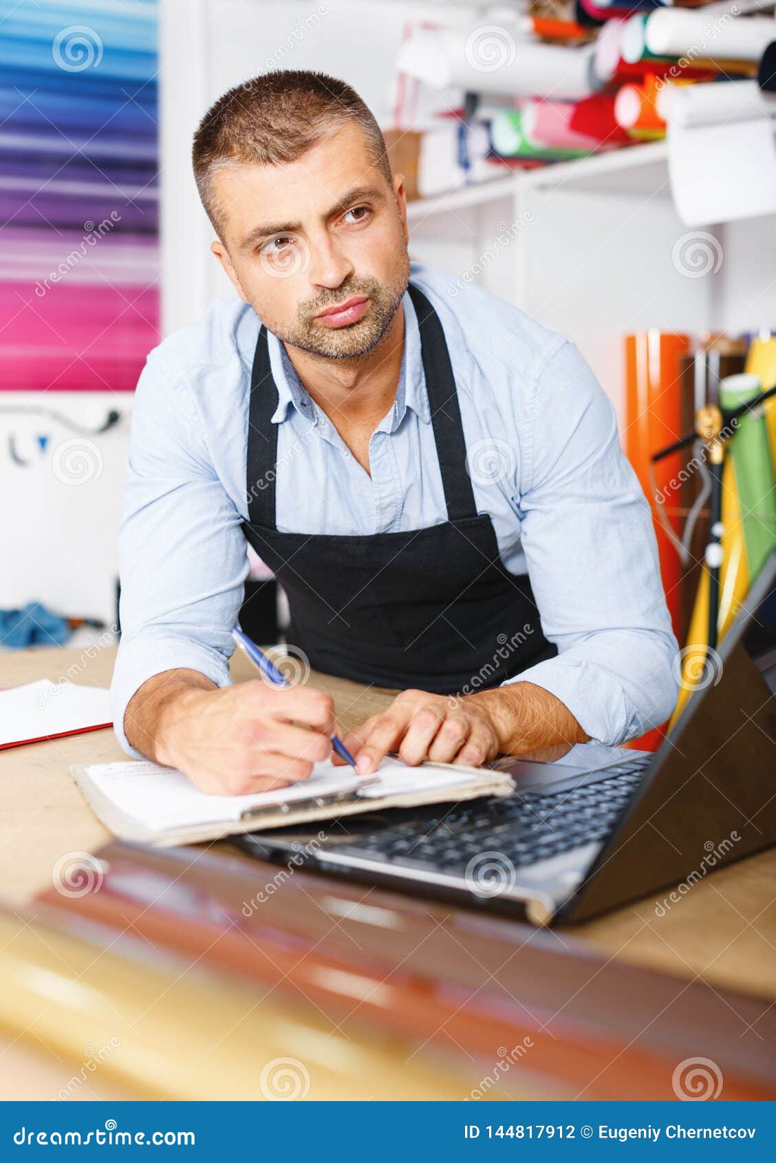 Profession,job,people,workman in Special Clothes with Paper Stock Photo ...