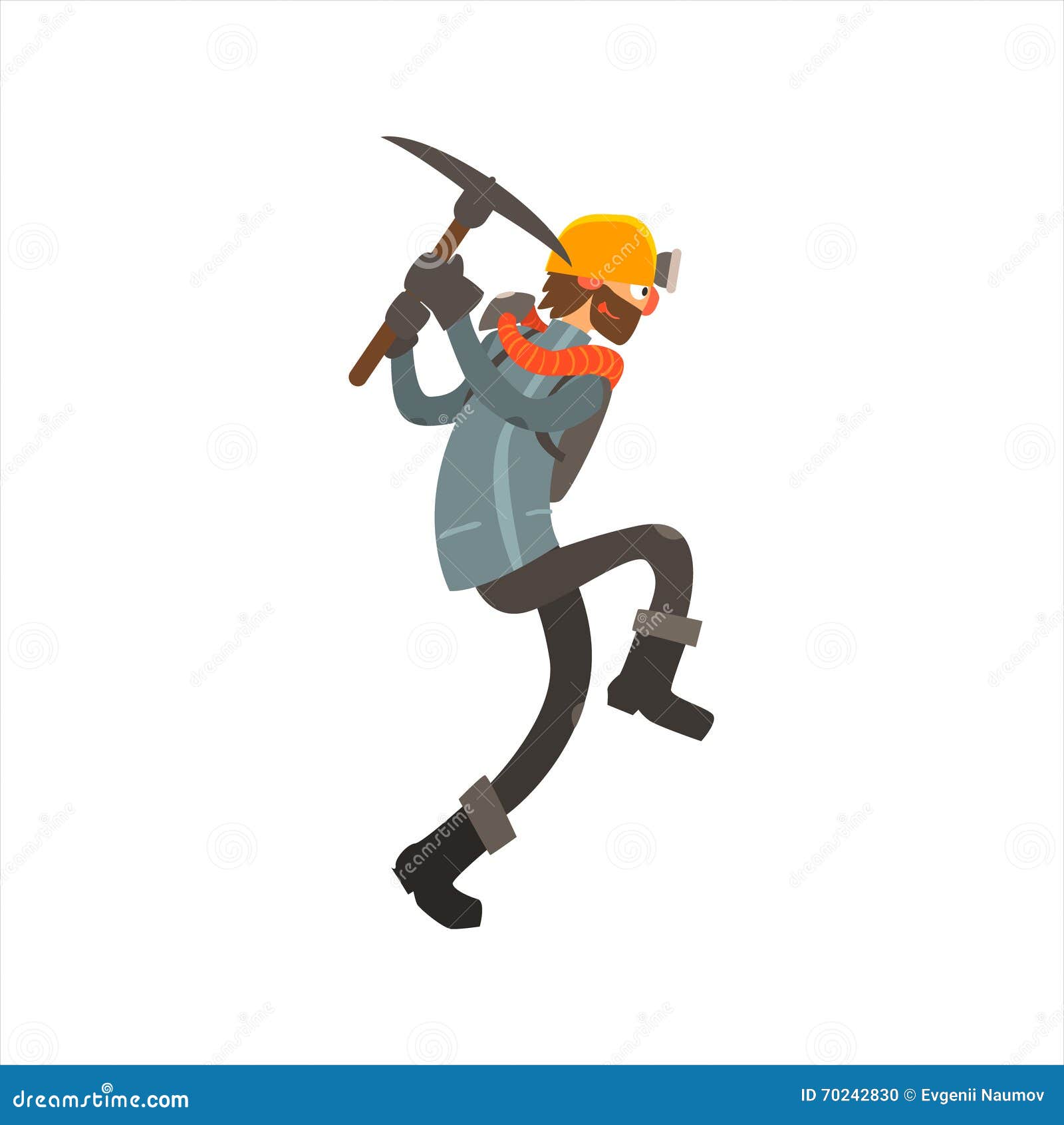 Profession Miner Vector Illustration Stock Vector - Illustration of ...