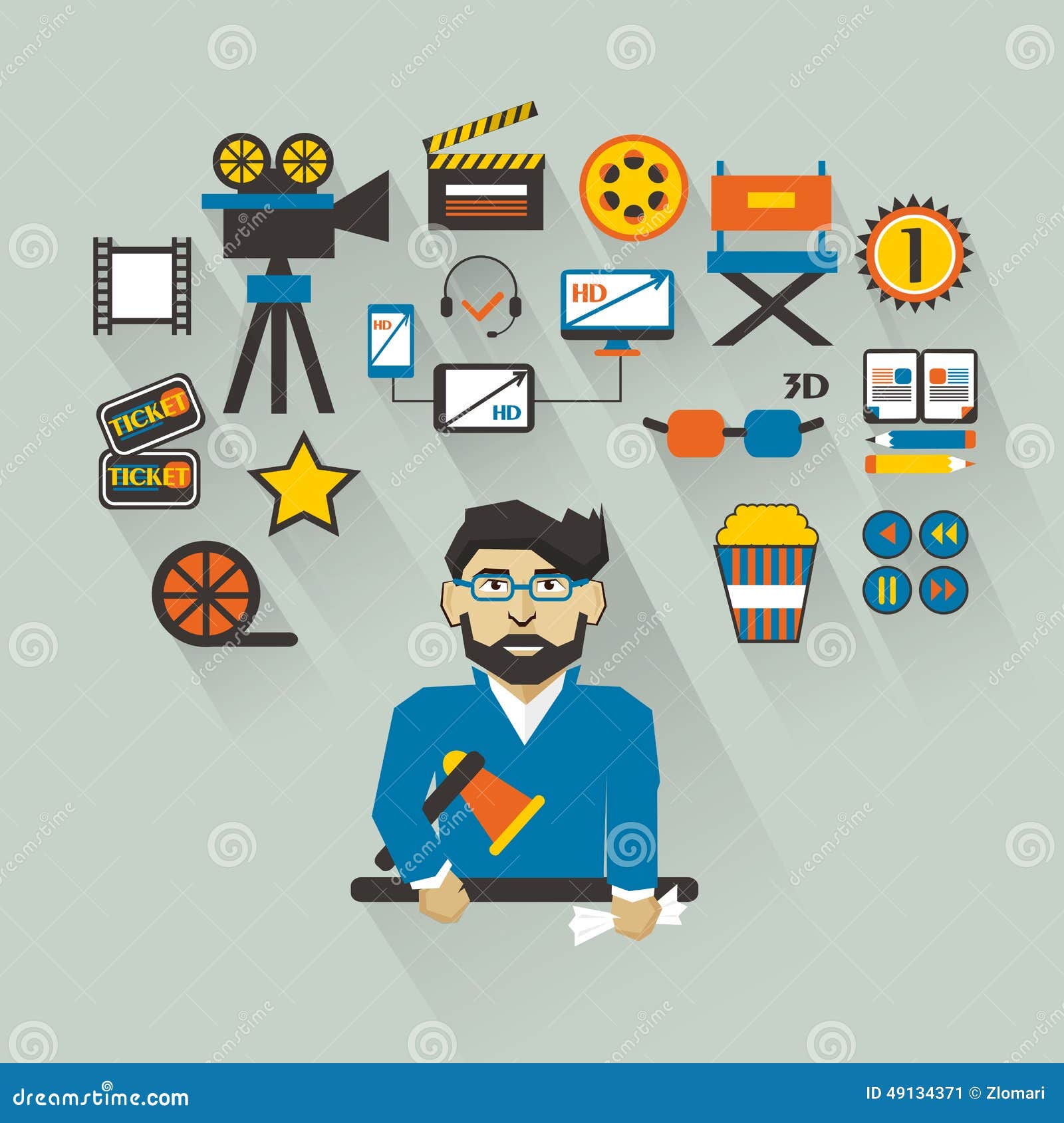 Freelance Filmmaker Stock Illustrations – 18 Freelance Filmmaker Stock ...