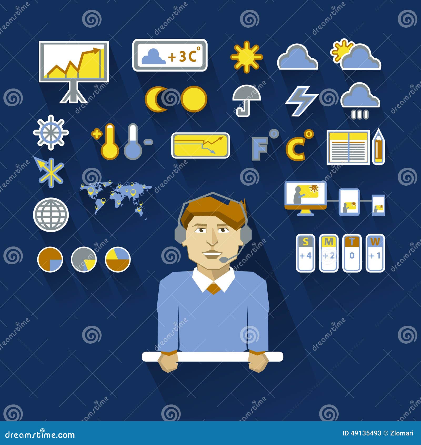 Weatherman Stock Illustrations – 102 Weatherman Stock Illustrations ...