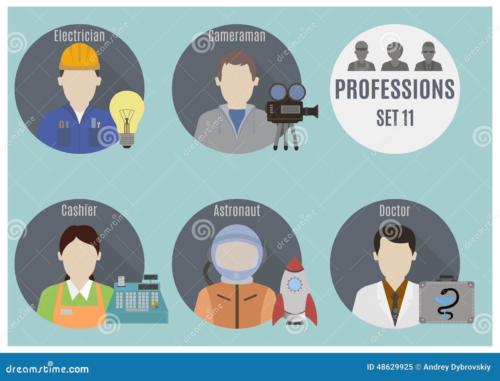 Profession people. Set 11 stock vector. Illustration of symbol - 48629925