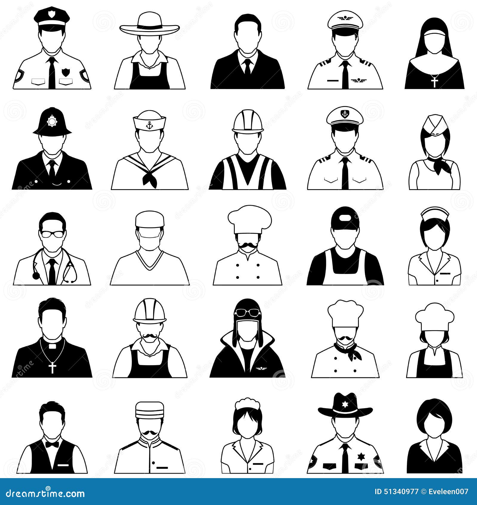 Profession people uniform, stock vector. Illustration of human - 51340977 Profession people uniform, stock vector. Illustration of human - 51340977