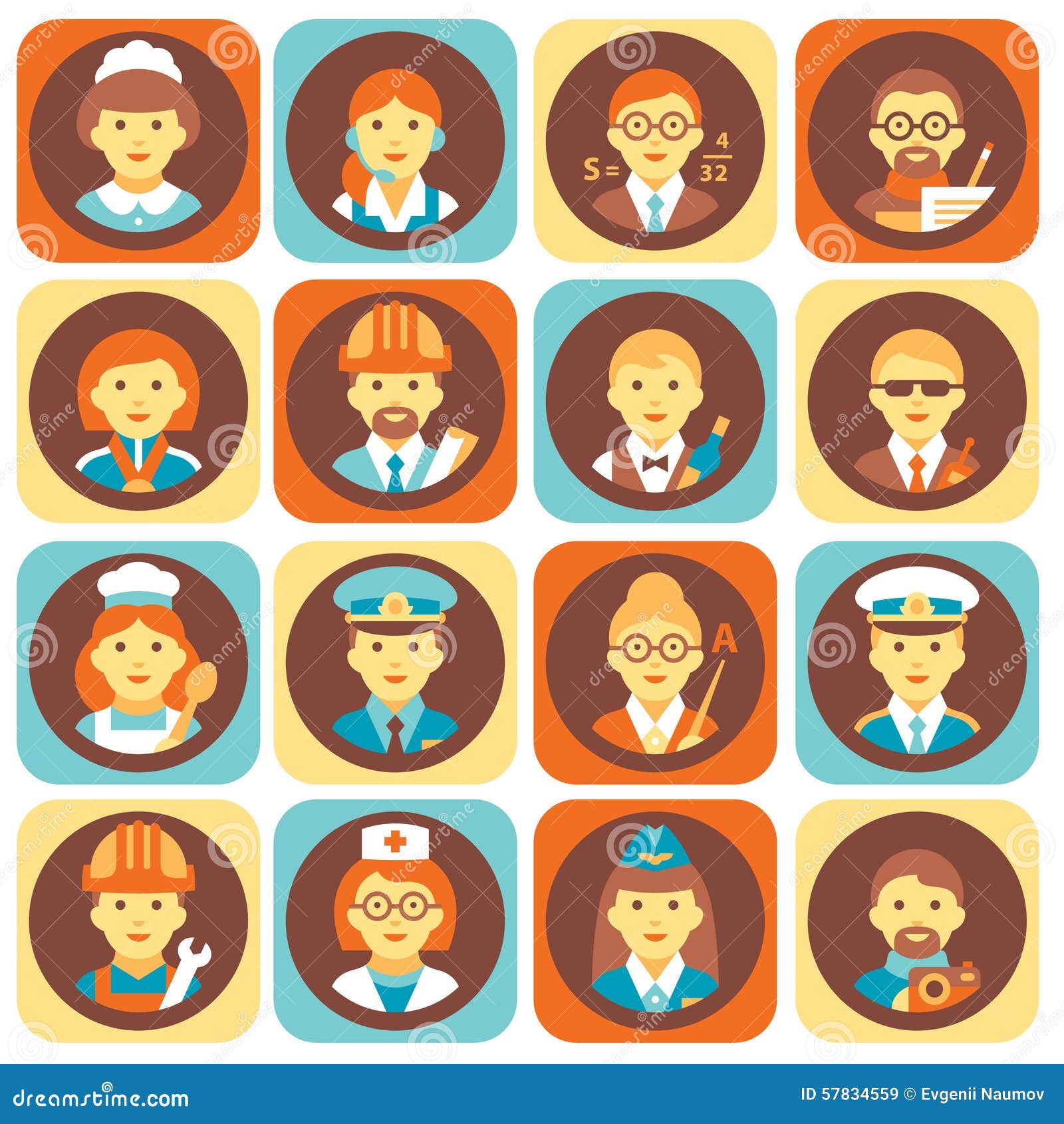 Profession people stock vector. Illustration of human - 57834559