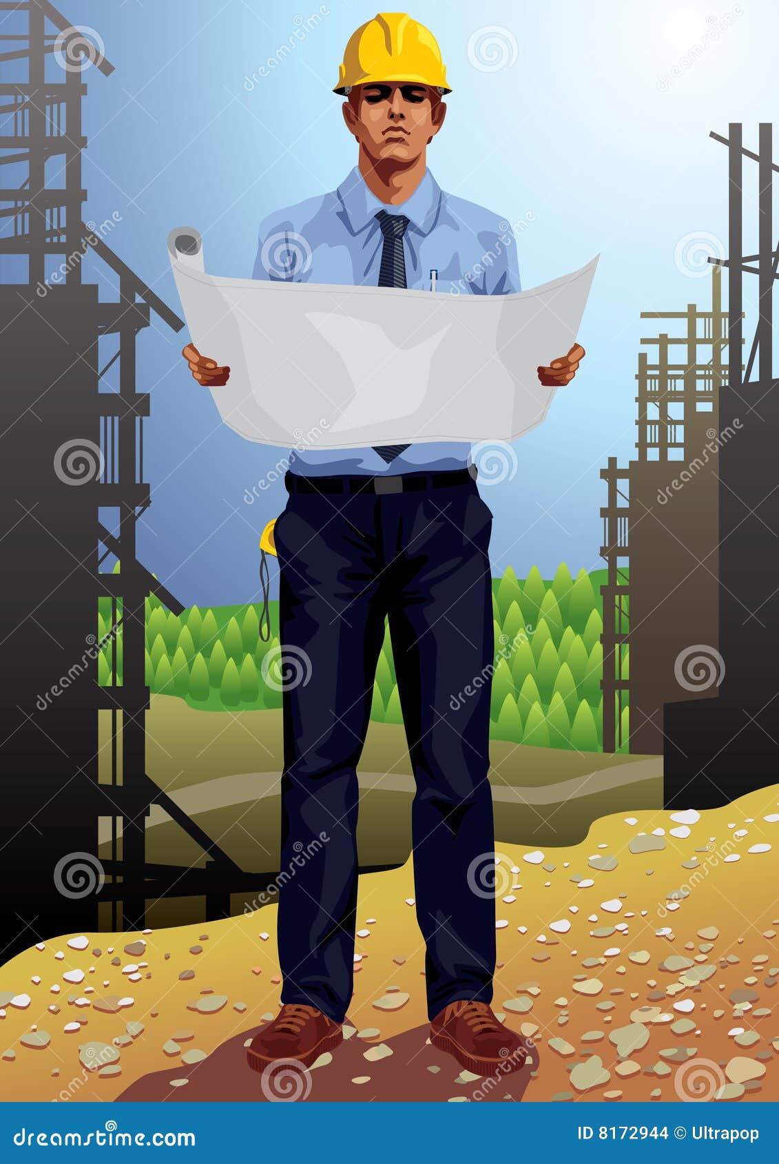Profession set: Architect stock vector. Illustration of education - 8172944