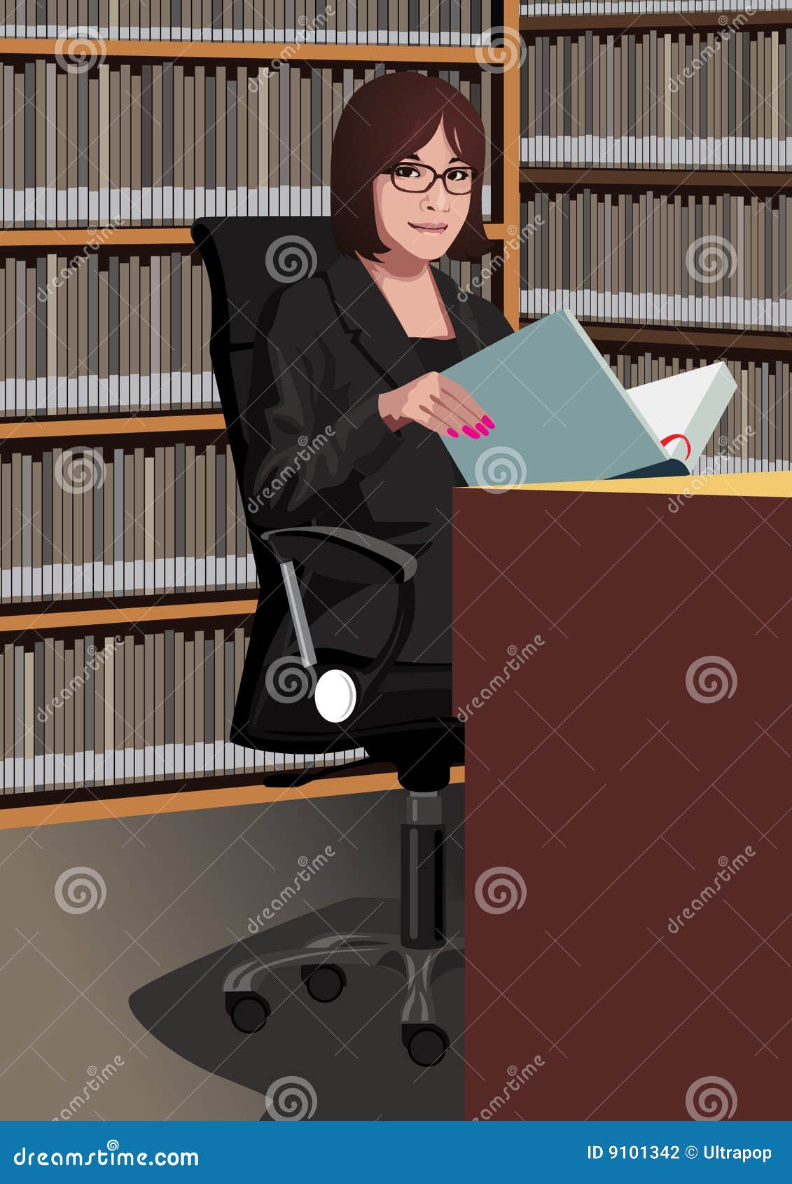 Secretary Cartoon Vector | CartoonDealer.com #34455047