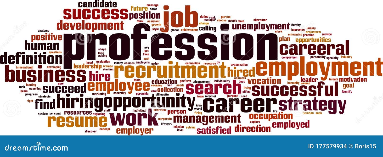 Profession word cloud stock vector. Illustration of hired - 177579934