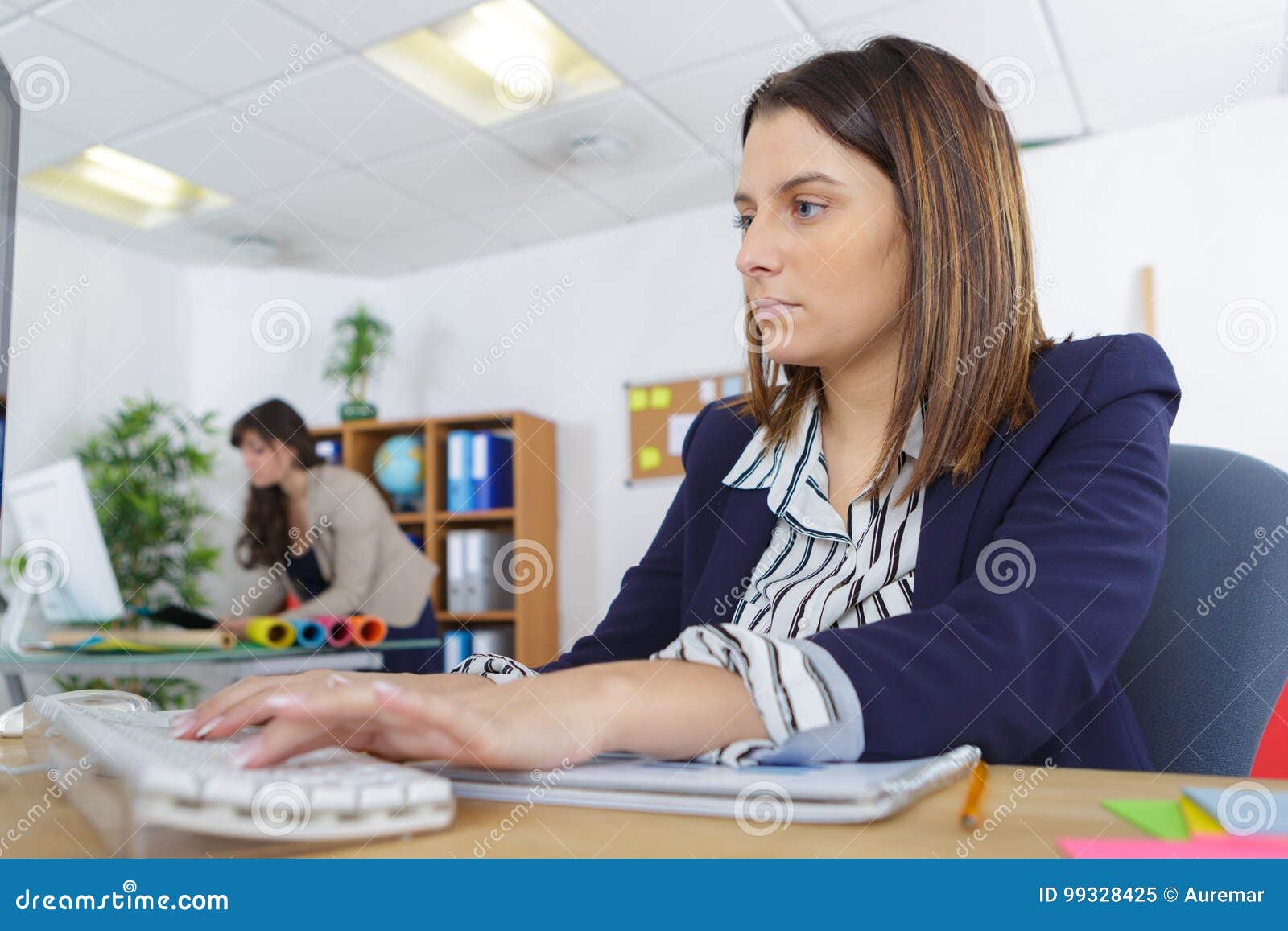 Profession Worker Browsing Internet Stock Image - Image of browse, type ...