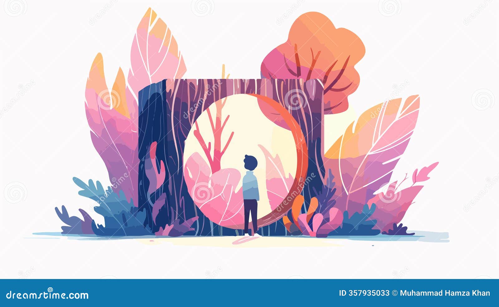 Professional Abstract Concept Vector Illustration for Log Out Purpose ...