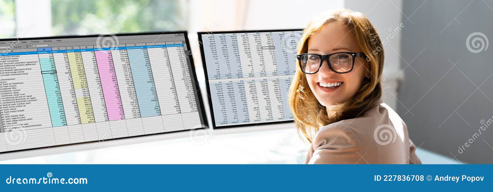 Professional Accountant Using Computer Screen Stock Photo - Image of ...