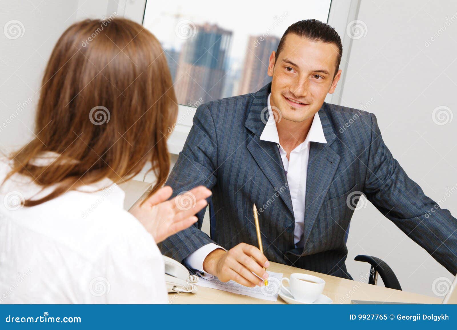 Professional Advisor Having a Discussion with a Cu Stock Image - Image ...