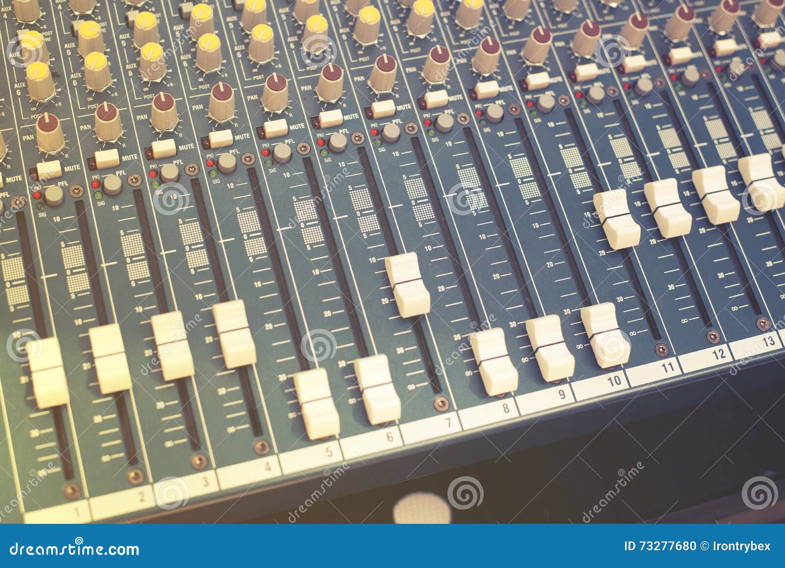 Professional Amplifier for Sound Equipment, Vintage Effect Stock Photo ...