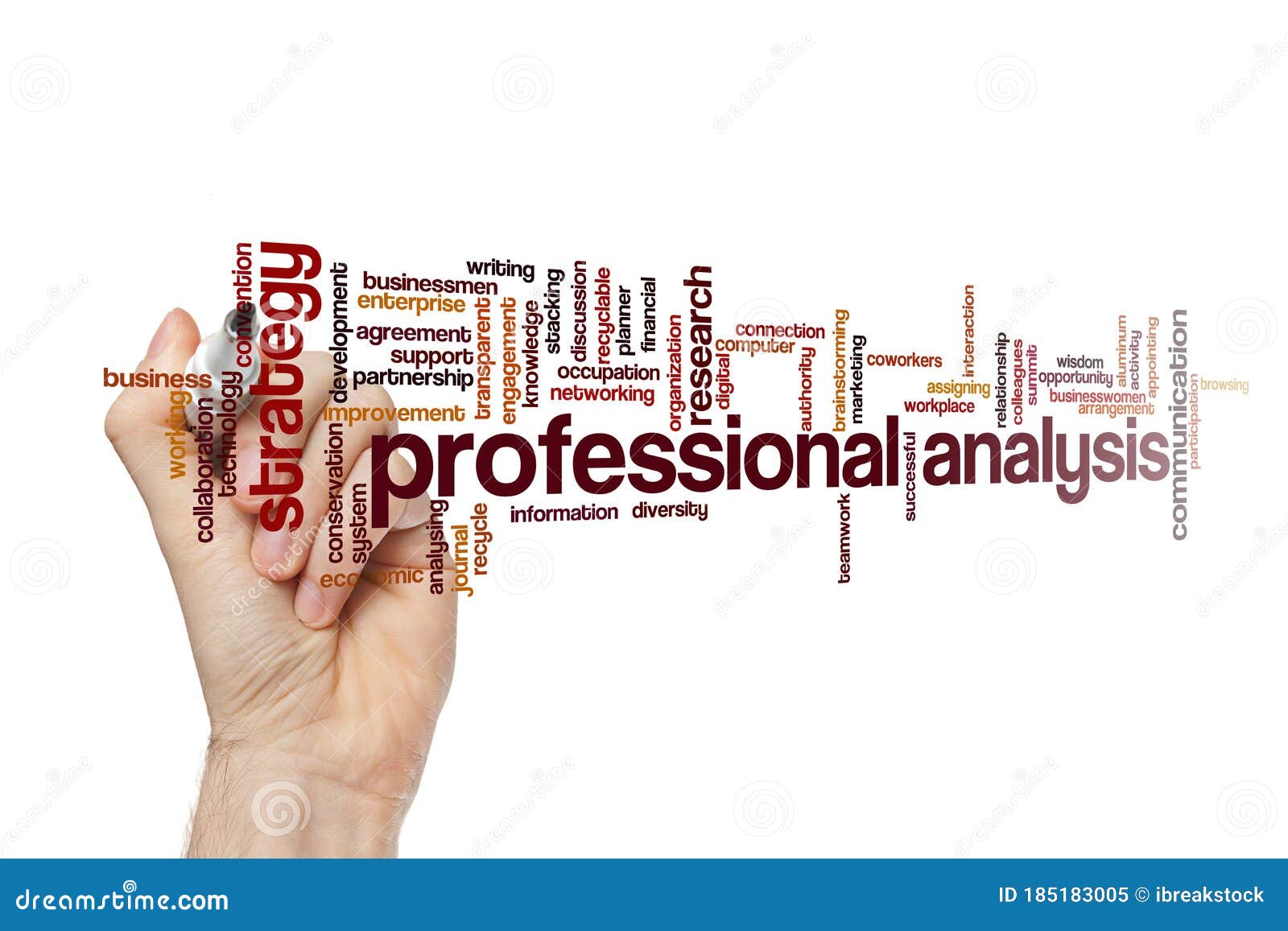 Professional Analysis Word Cloud Concept Stock Illustration ...