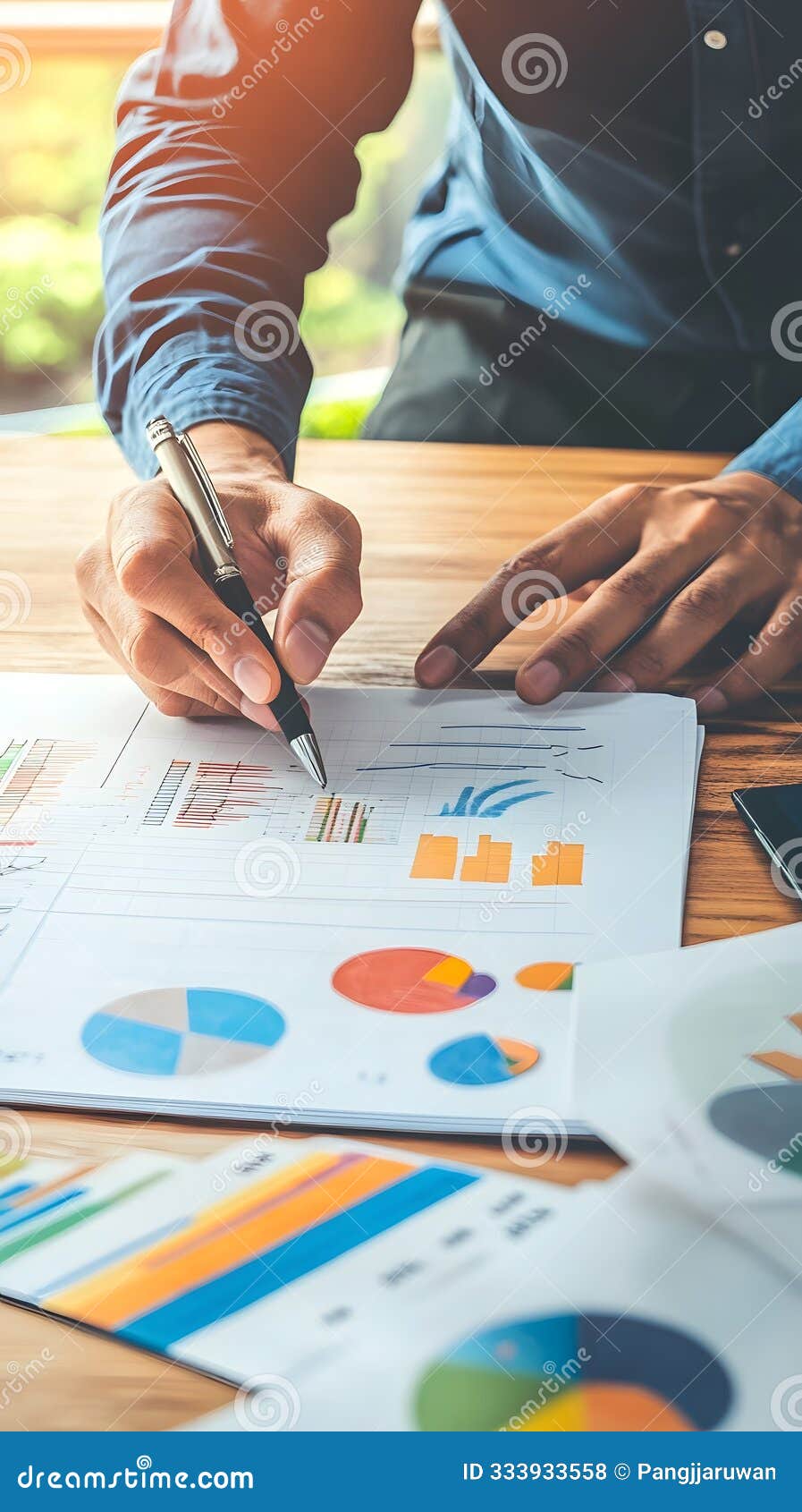 A Professional Analyzing Data with Charts and Graphs, Focused on ...