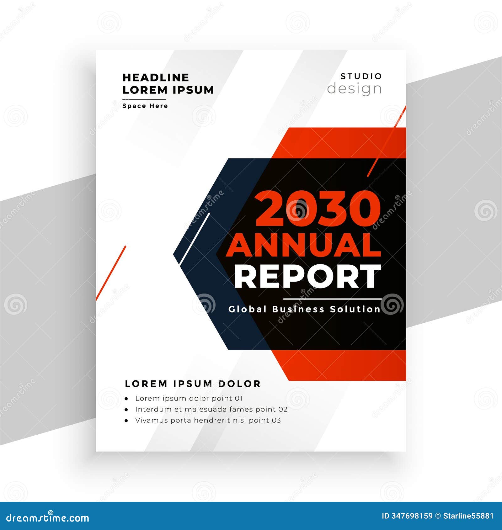 Professional Annual Report Concept Flyer for Yearly Information Stock ...