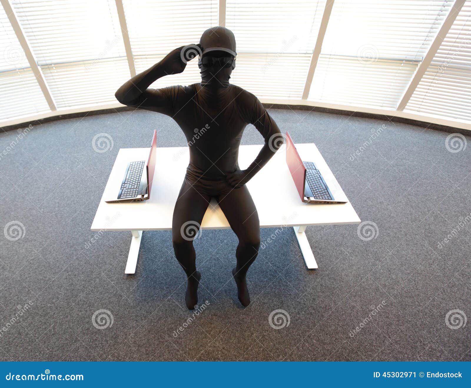 Professional Anonymous Hacker with Laptops Ready To Hack Stock Image ...