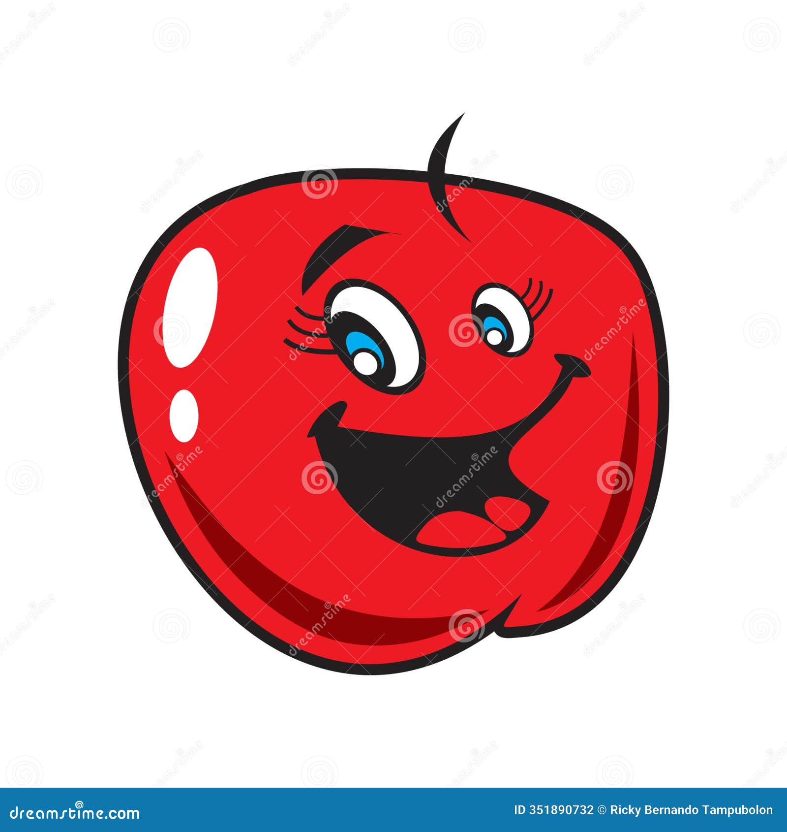 Professional Apple Vector Cartoon Icon Stock Illustration ...