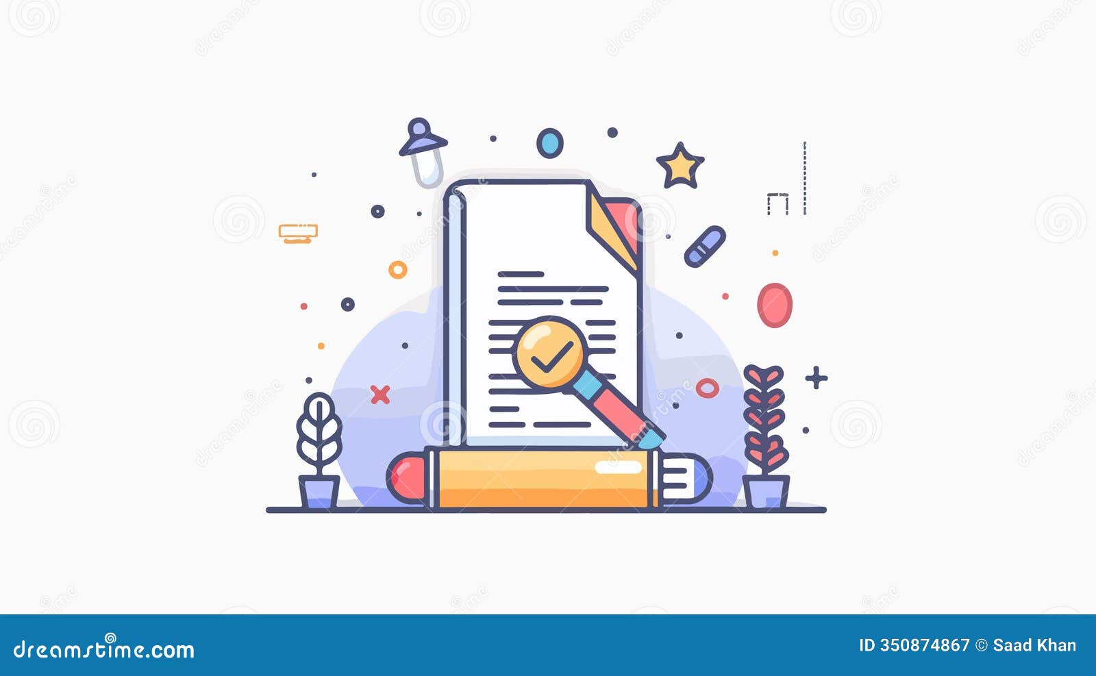 Professional Approval Stamp Document Outline Icon Vector Stock Vector ...