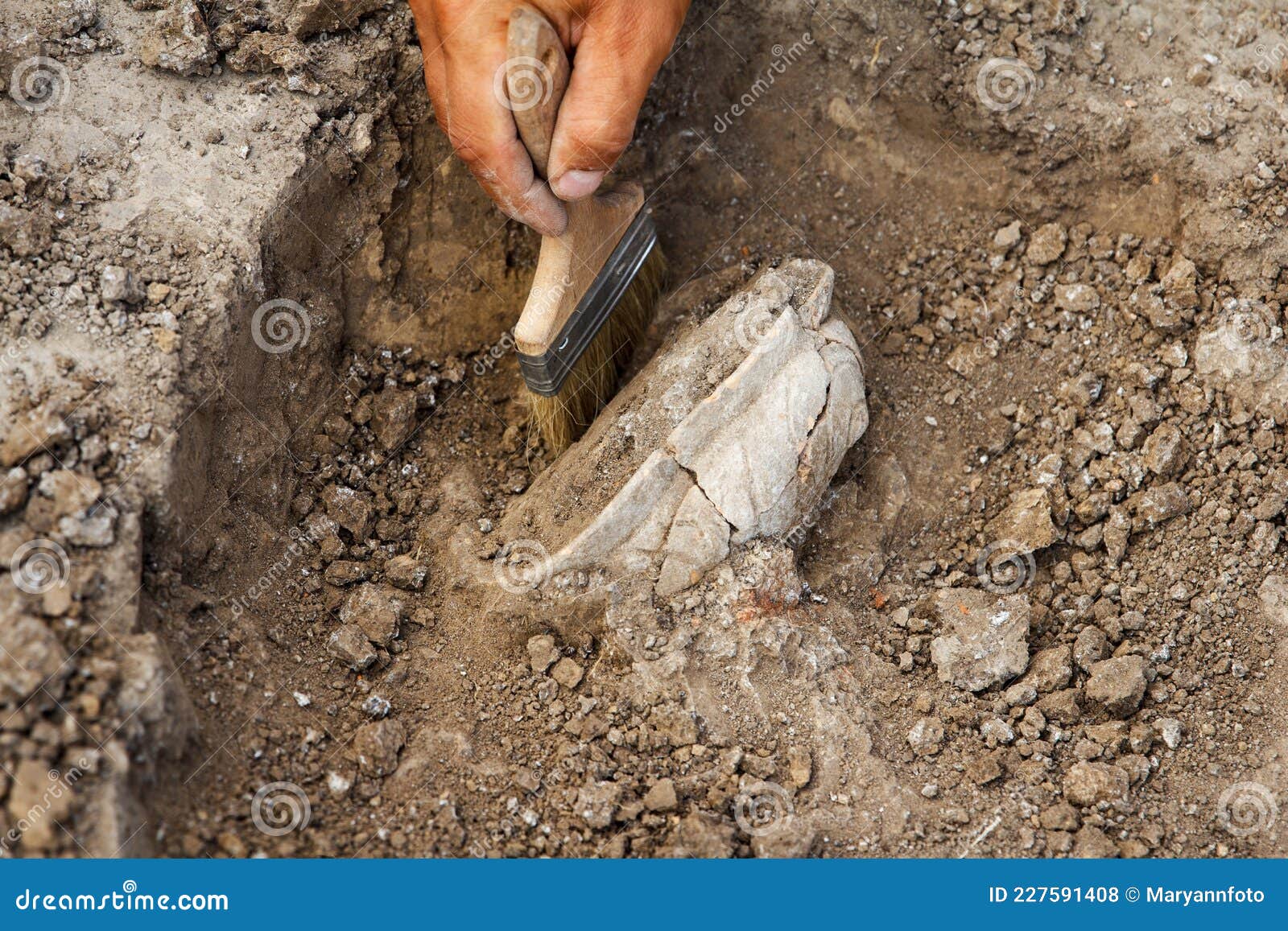Archaeological Excavations, Archaeologists Work, Dig Up an Ancient Clay ...