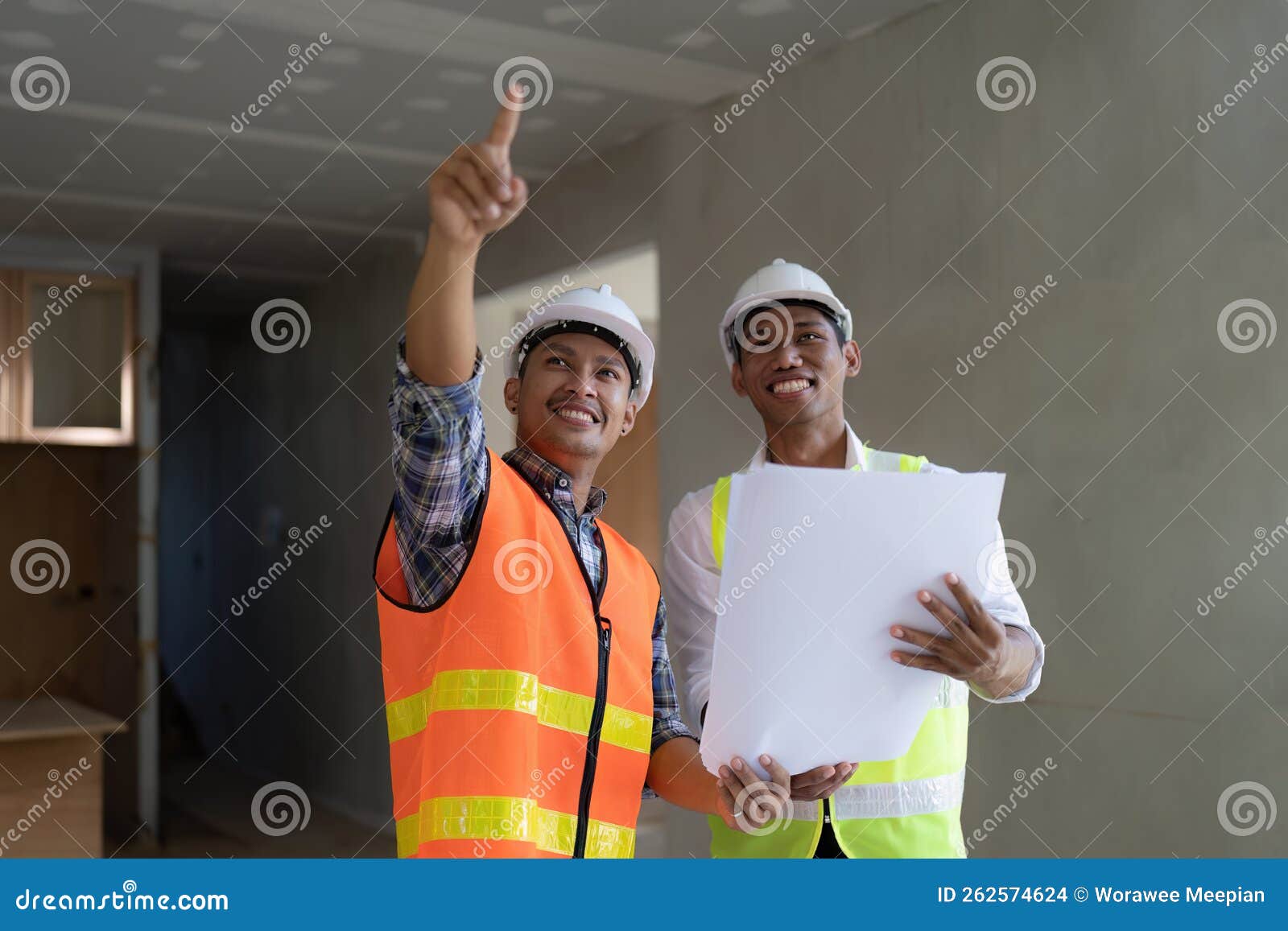 Professional Architect Designer Structural Engineer Team Colleagues ...