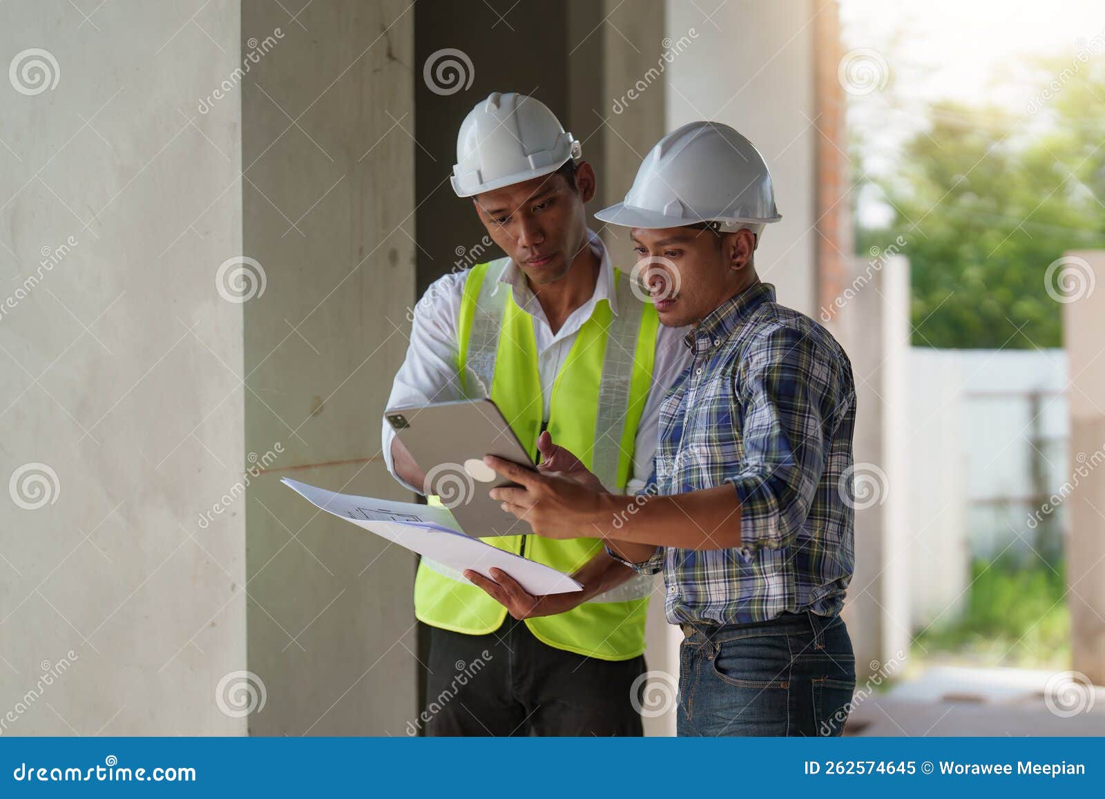 Professional Architect Designer Structural Engineer Team Colleagues ...