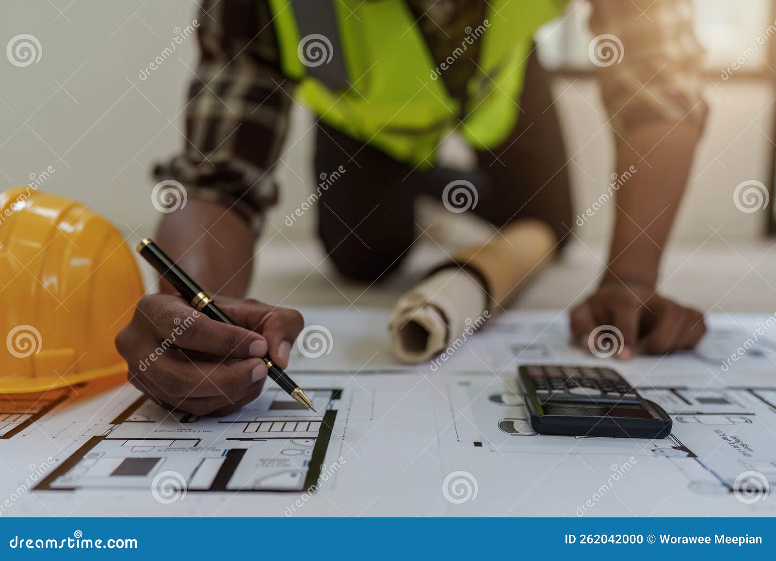 Professional Architect Designer Structural Engineer Team Colleagues ...