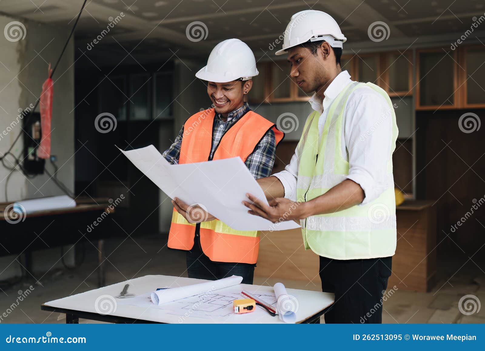 Professional Architect Designer Structural Engineer Team Colleagues ...