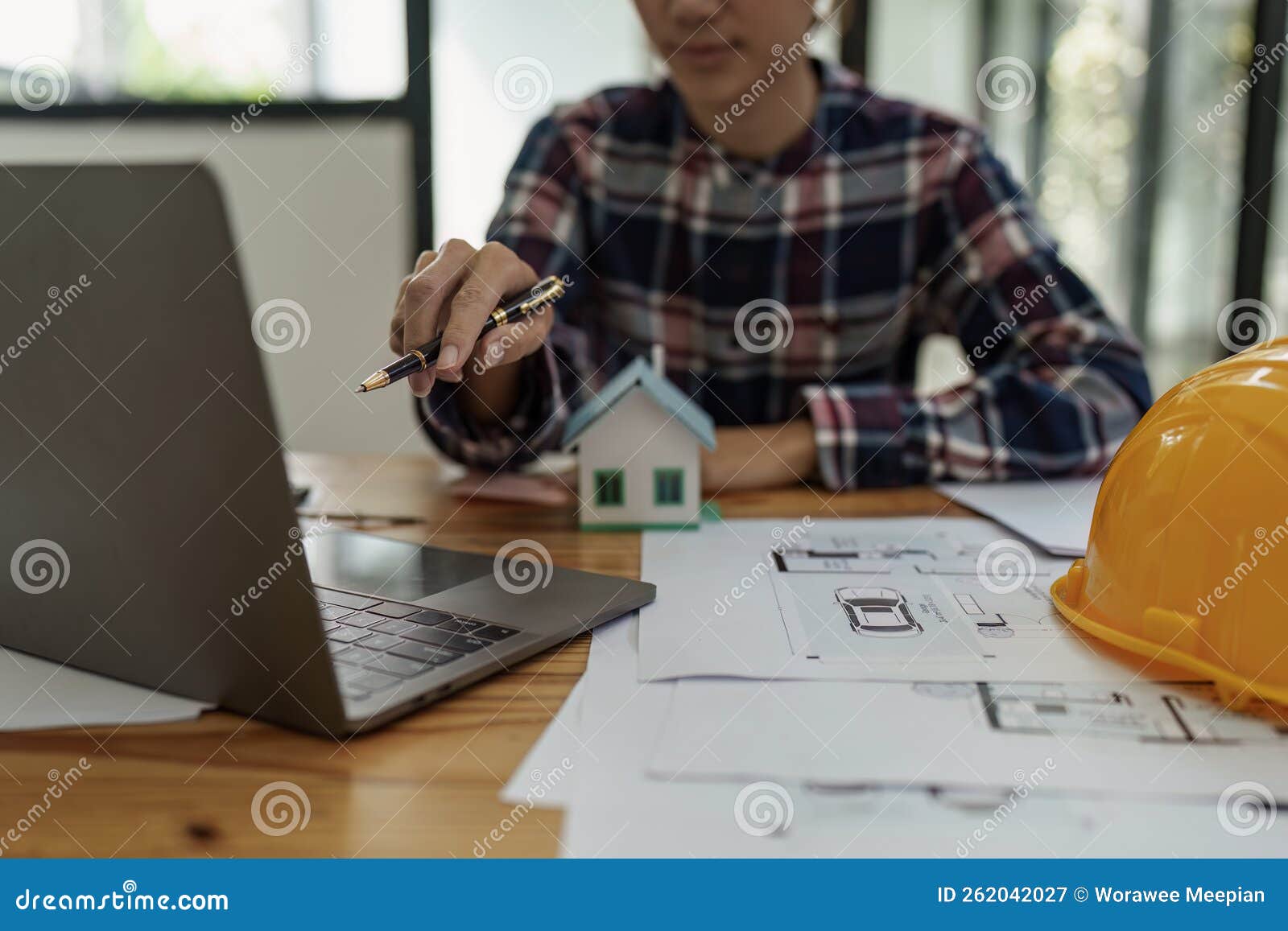 Professional Architect Designer Structural Engineer Working with ...