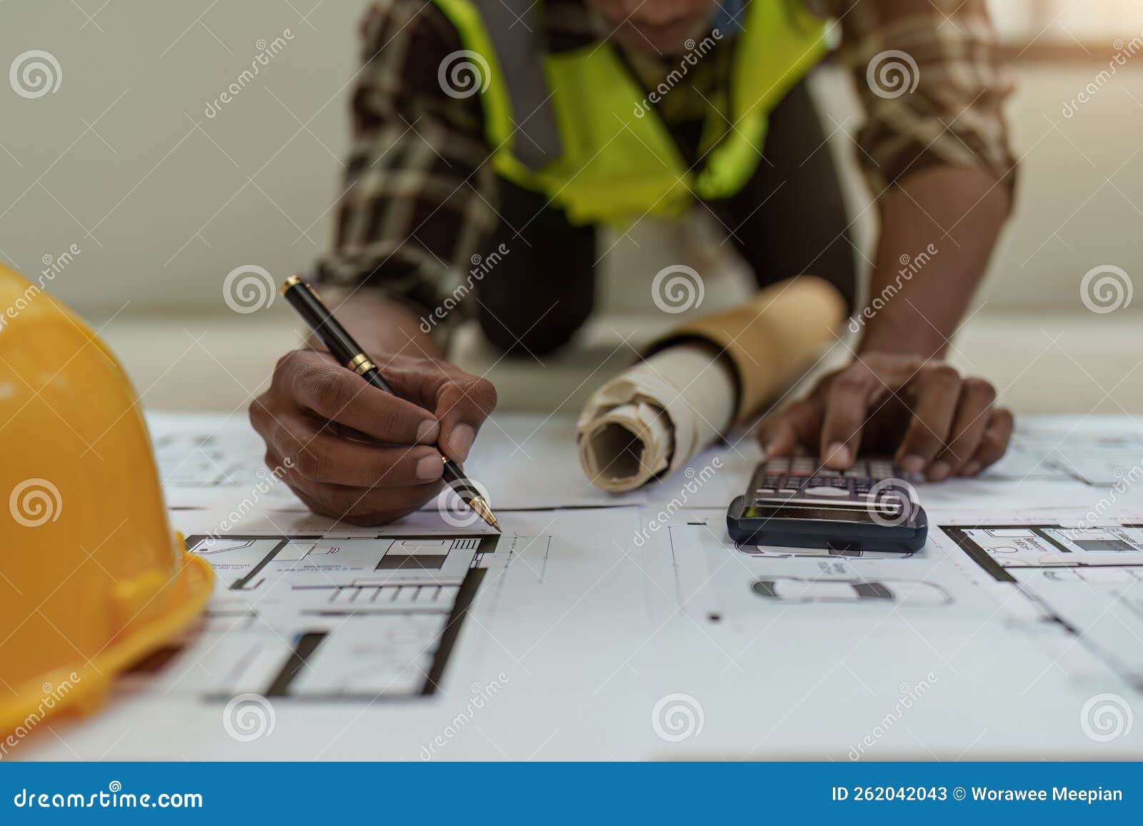 Professional Architect Designer Structural Engineer Working with ...