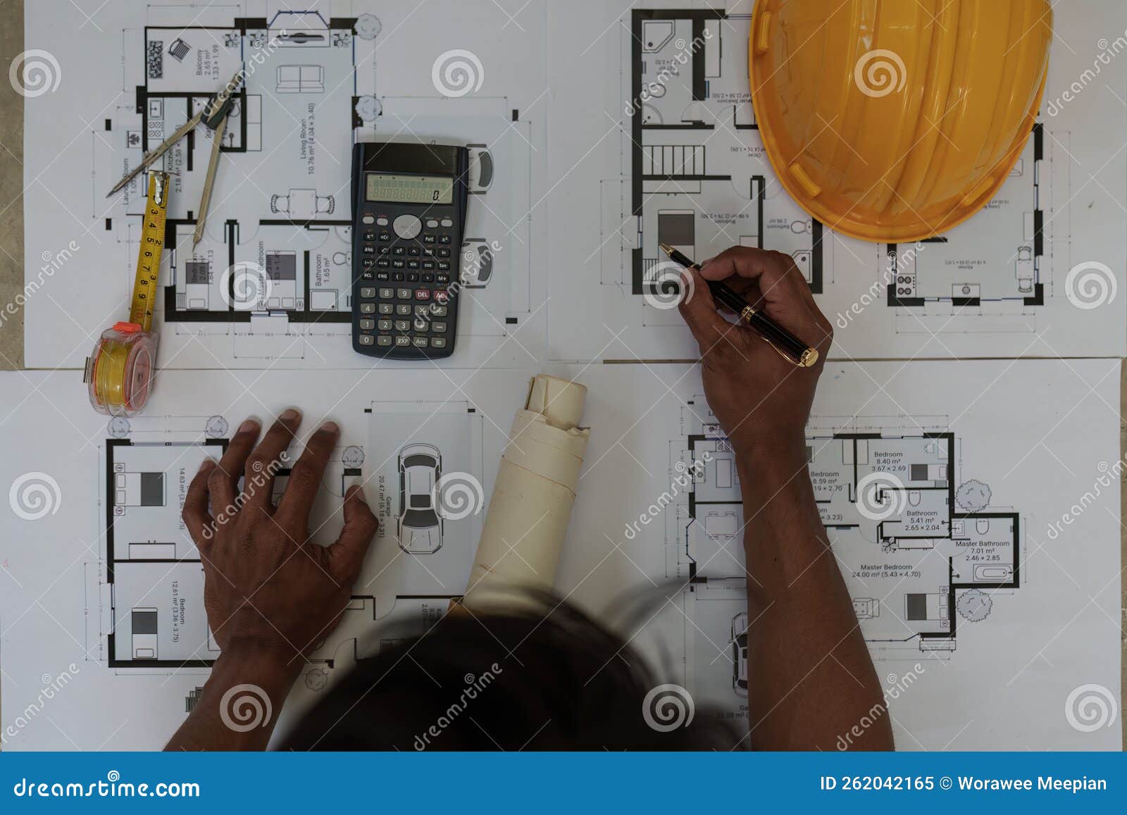 Professional Architect Designer Structural Engineer Working with ...