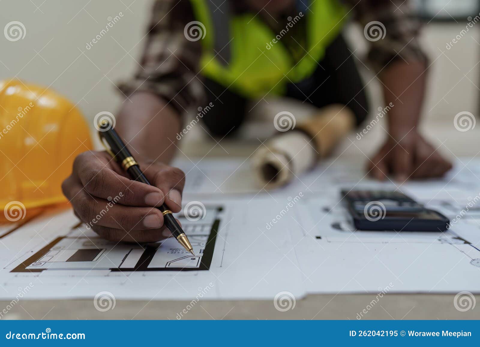 Professional Architect Designer Structural Engineer Working with ...